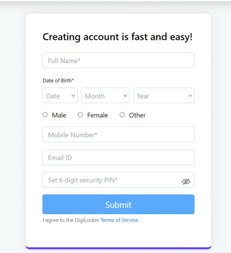 DigiLocker - Step-by-Step Guide to Opening Account on DigiLocker