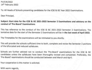 ICSE, ISC Semester-2 Exams 2022 - Details, Exam Date Out, Time Table