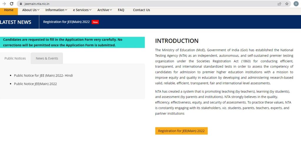 JEE Main 2022 - Important Dates, How to Fill Application Form, Changes