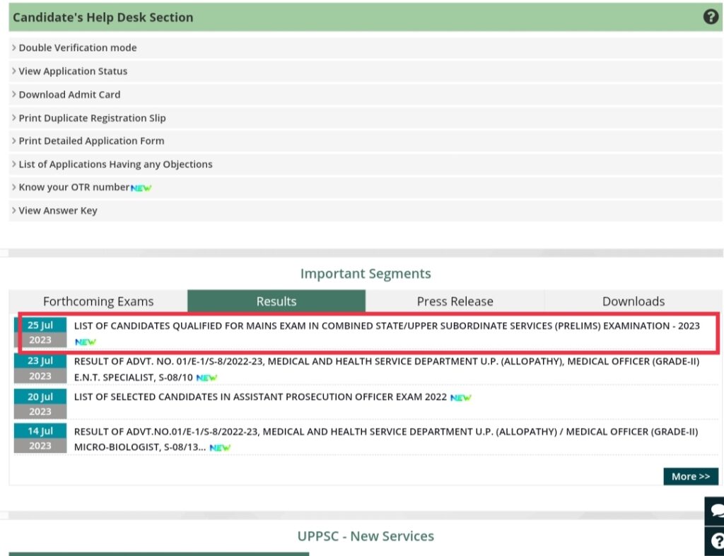 UPPSC 2023 PCS Prelims Result Out - Check Details Here