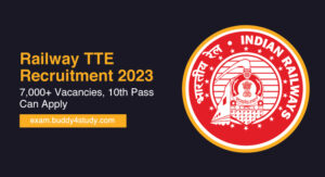 Railway TTE Recruitment 2023 - 10th Pass Can Apply